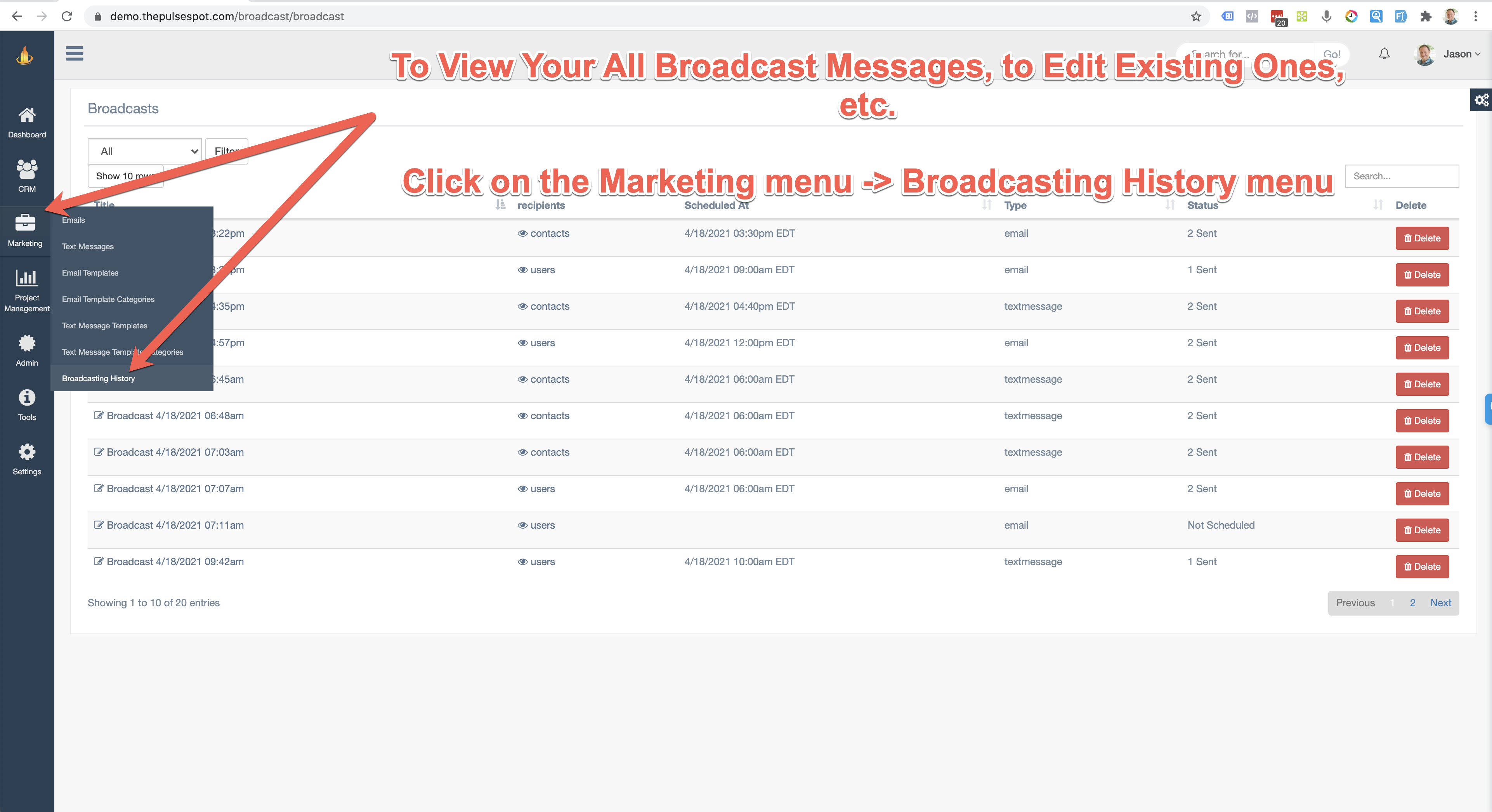 How to Send Broadcast Emails and Text Messages – Pulse Technology