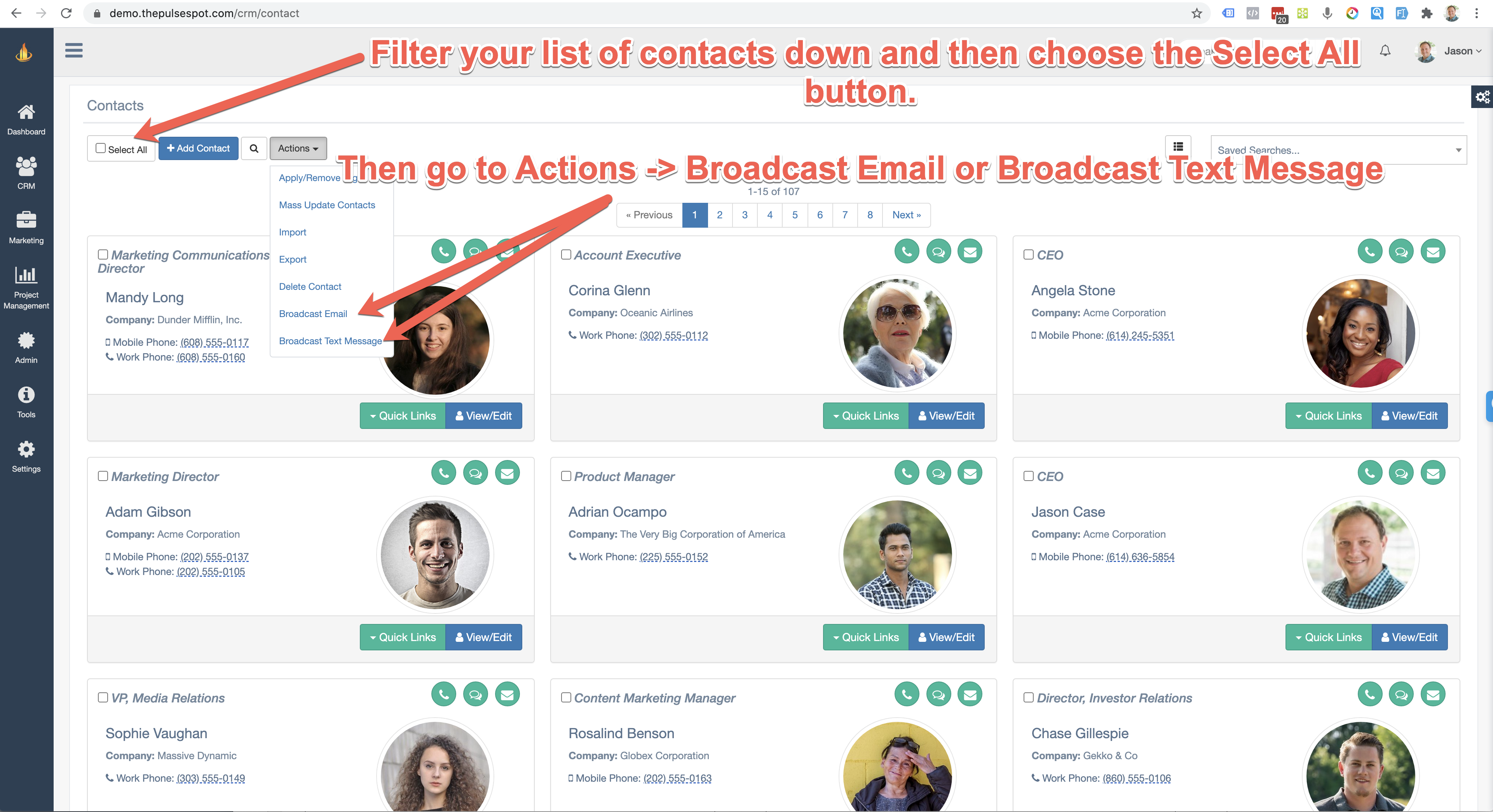 How to Send Broadcast Emails and Text Messages – Pulse Technology